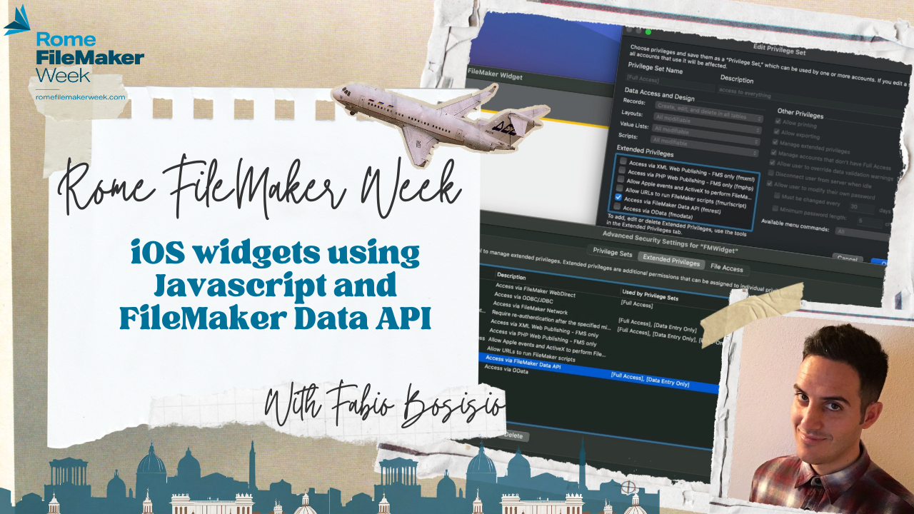 iOS Widget using Javascript and FileMaker Data API » Naples FileMaker Week - October 6-12th